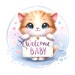 Welcome Baby Clipart – Cute Animals, Baby Shower Decor (jpgs, Digital ...