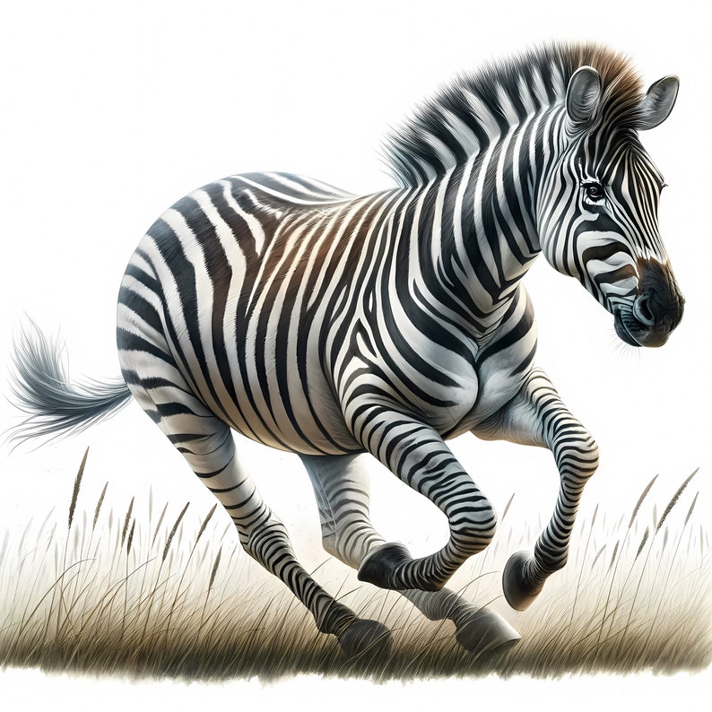 Zebra Clipart 12 High-quality Jpgs Clipart Bundle Wall Art Wildlife ...