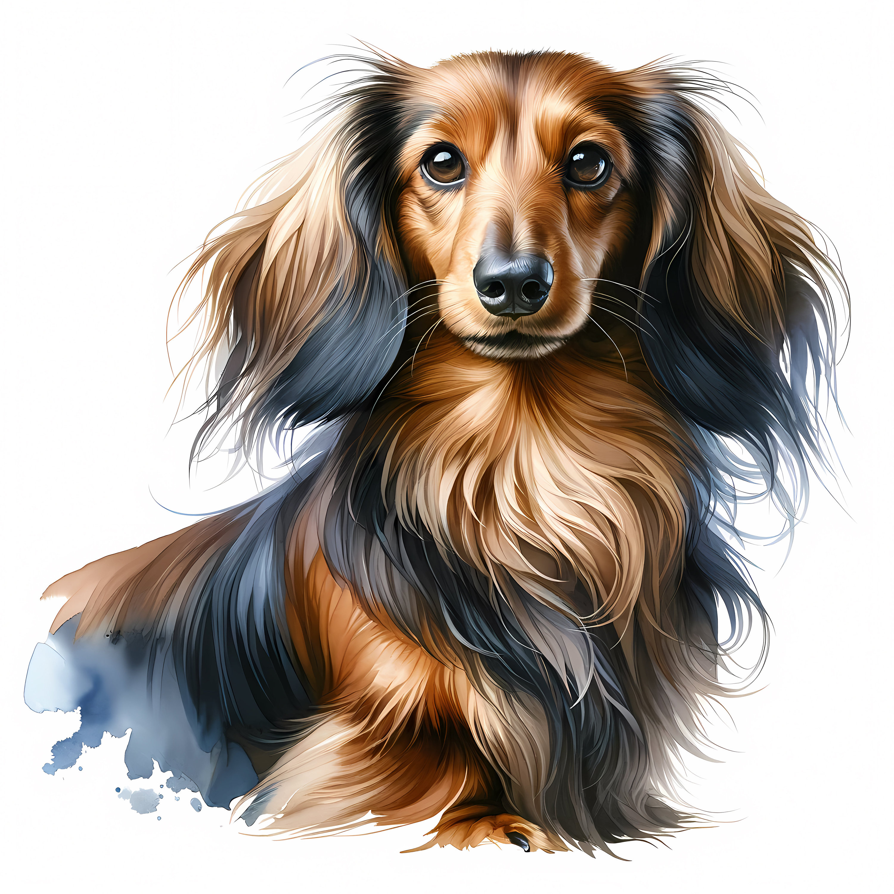 Longhaired Dachshund Clipart - 10 High Quality Jpgs - Digital Download ...