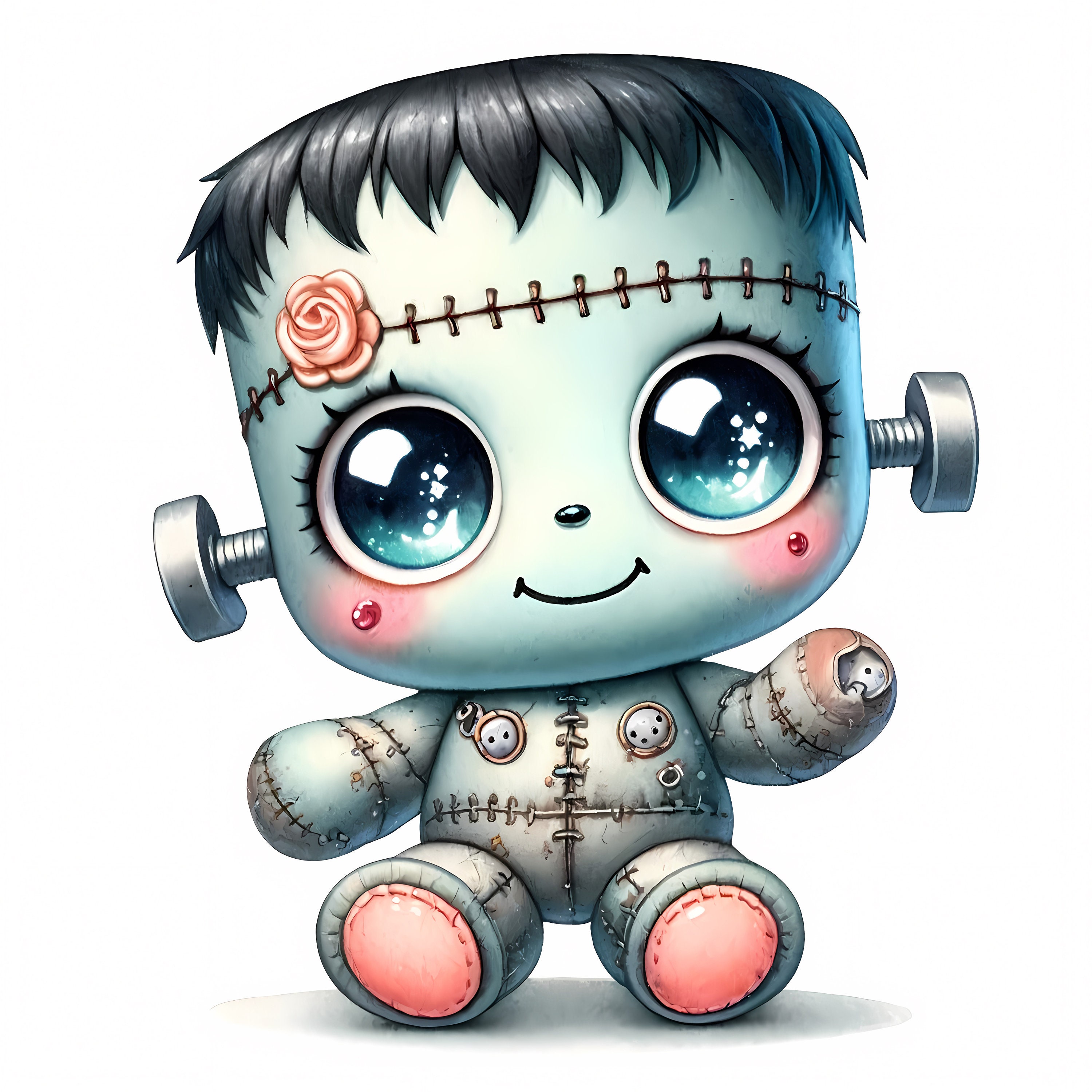 Cute Frankenstein Clipart 11 High-quality Jpgs Adorable Cute ...