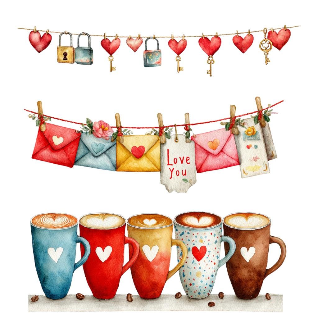 Valentine Border Clipart | Valentine's Day Borders Graphics | Digital ...