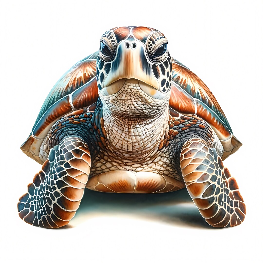 Adorable Sea Turtle Clipart Bundle – High-quality Jpgs (digital ...