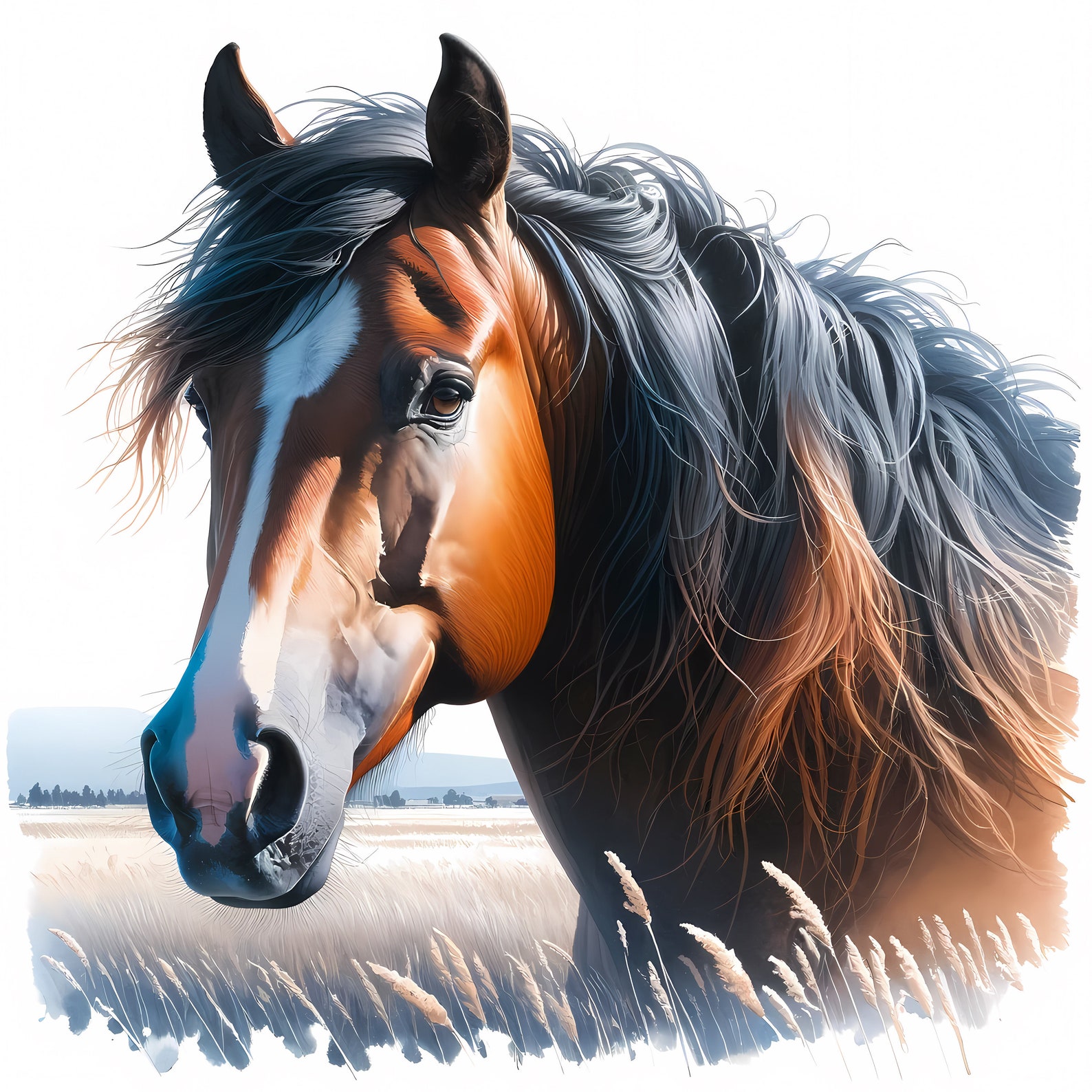 Mustang Horse Clipart | High-quality Equestrian Art (jpgs, Digital ...