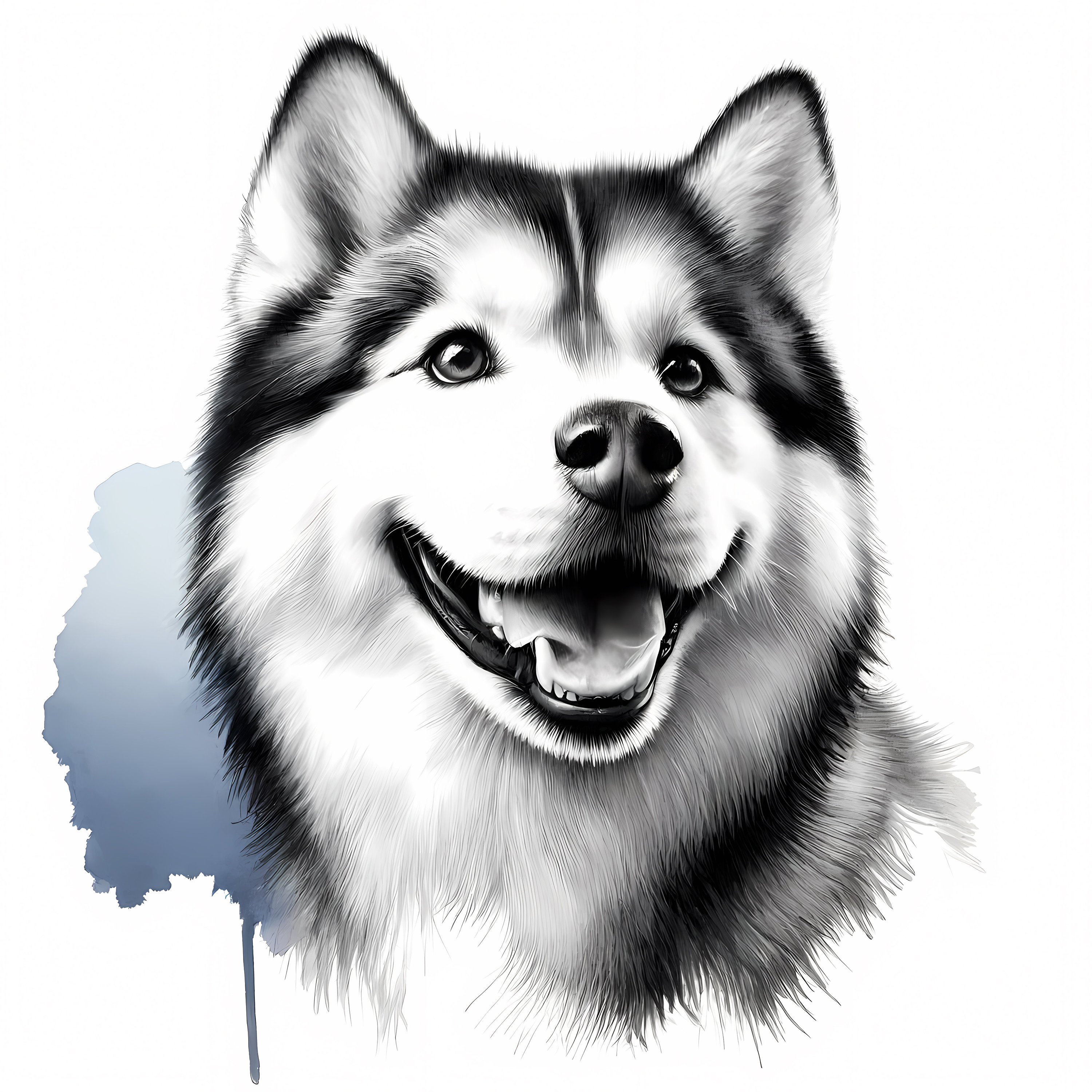 Husky Clipart 12 High-quality Jpgs Cute Husky Clipart Bundle Wall Art ...