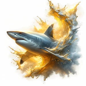 Majestic Shark Clipart | High-quality Jpgs (digital Download) - Etsy