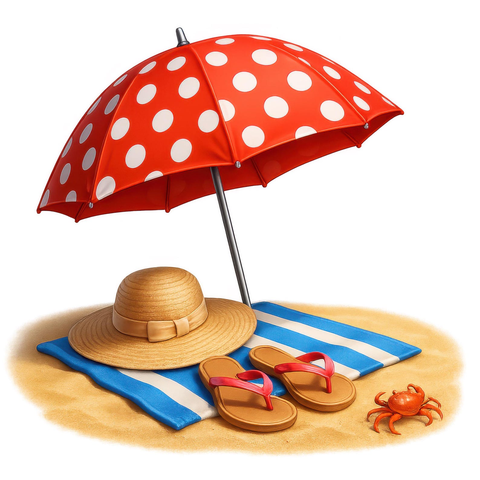 Colorful Beach Umbrella Clipart, Summer PNG Graphics (digital Download ...