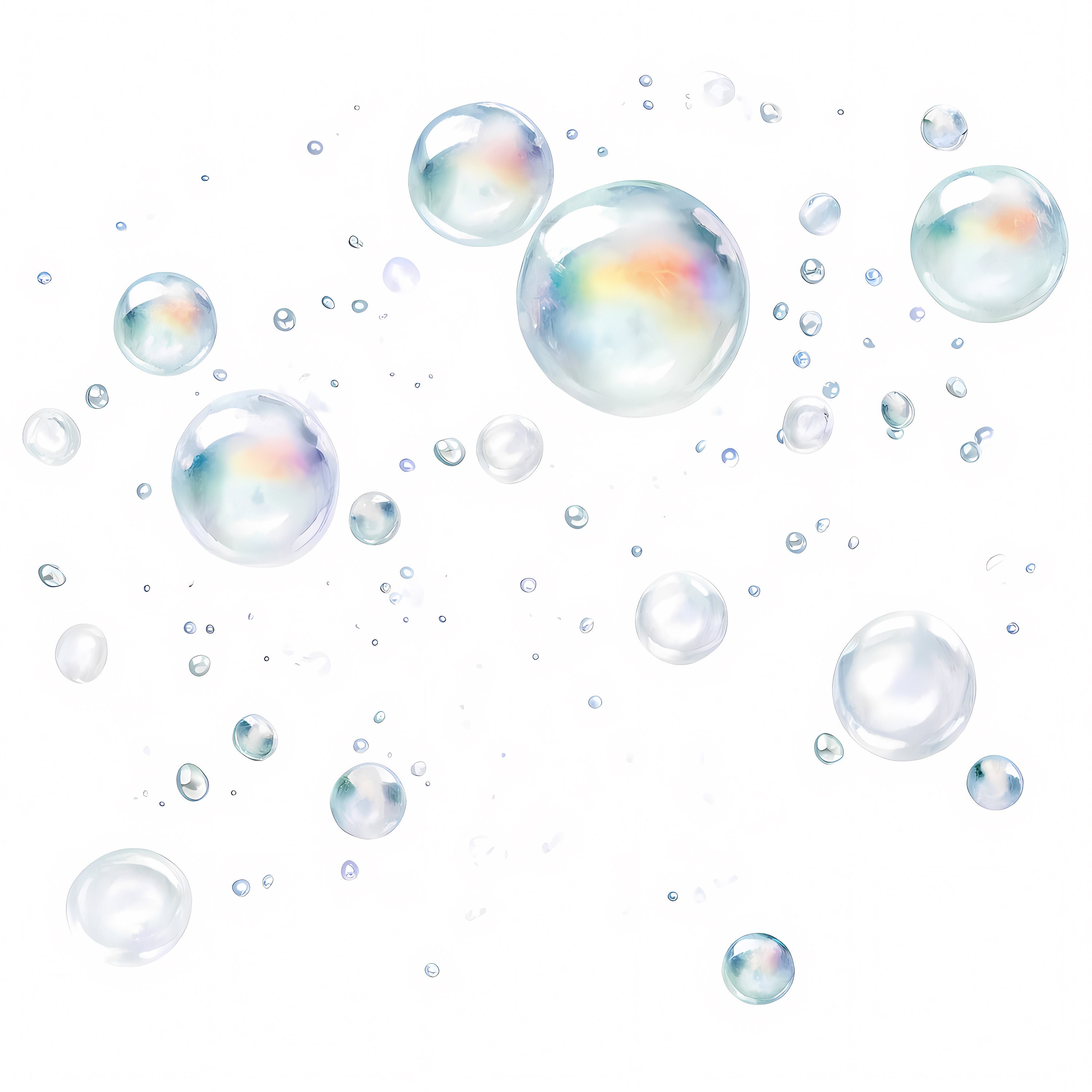 Bubble Clipart | 15 High-quality Jpgs | Whimsical Bubbles Clipart Bundle | Wall Art | Digital ...