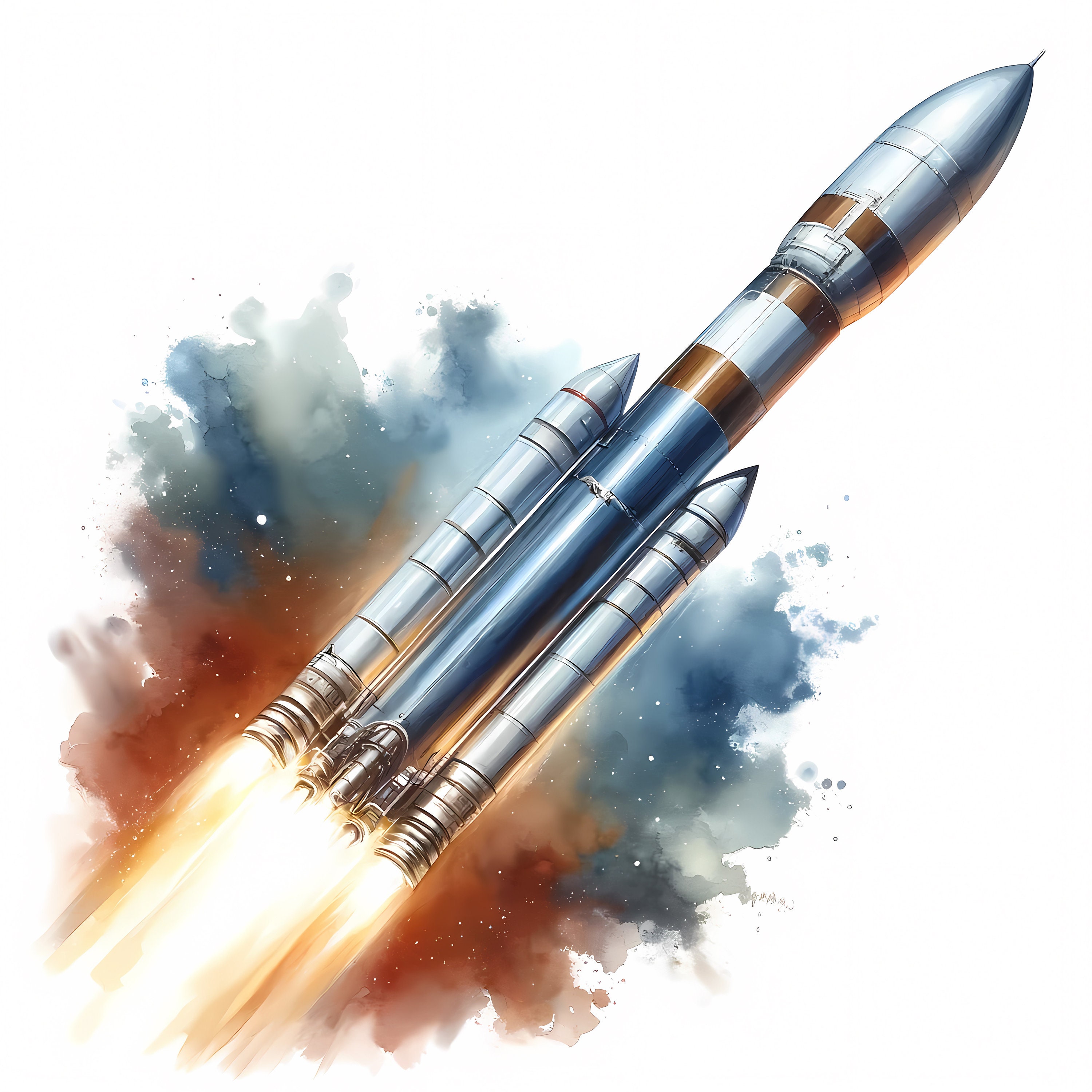 Rocket Launch Clipart | High-quality Jpgs for Commercial Use (digital ...
