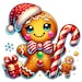 Cute Gingerbread Man Clipart Bundle | Holiday Jpgs (commercial Use) - Etsy