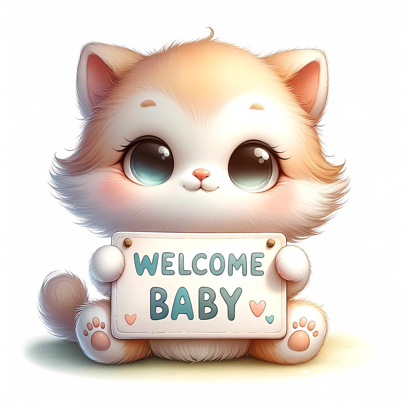 Welcome Baby Clipart – Cute Animals, Baby Shower Decor (jpgs, Digital ...