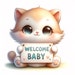 Welcome Baby Clipart – Cute Animals, Baby Shower Decor (jpgs, Digital ...