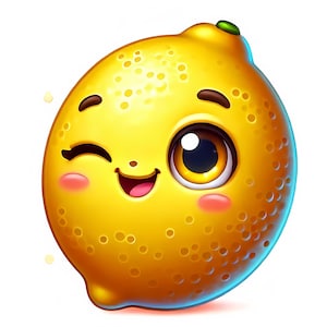 Cute Lemon Clipart Bundle - 10 High-quality Jpgs - Charming Lemon ...