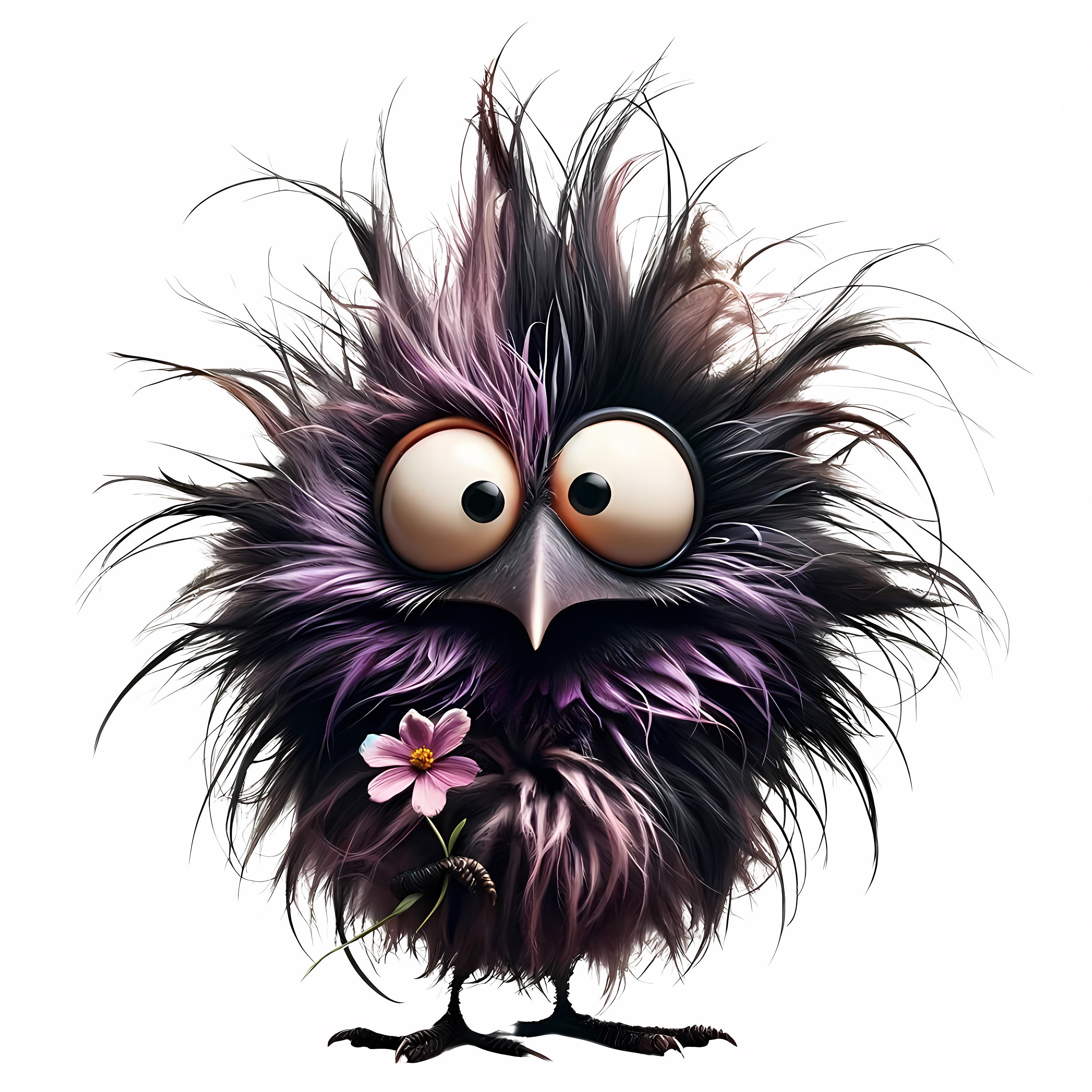 12 Crazy and Funny Bird Clipart: Quirky Birds JPG Bundle (digital ...