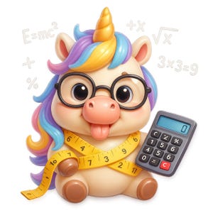 10 School Unicorn Clipart: Back to School PNG Bundle (digital Download ...