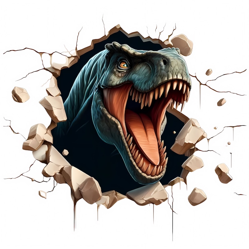 Dinosaur 3d Large - Etsy