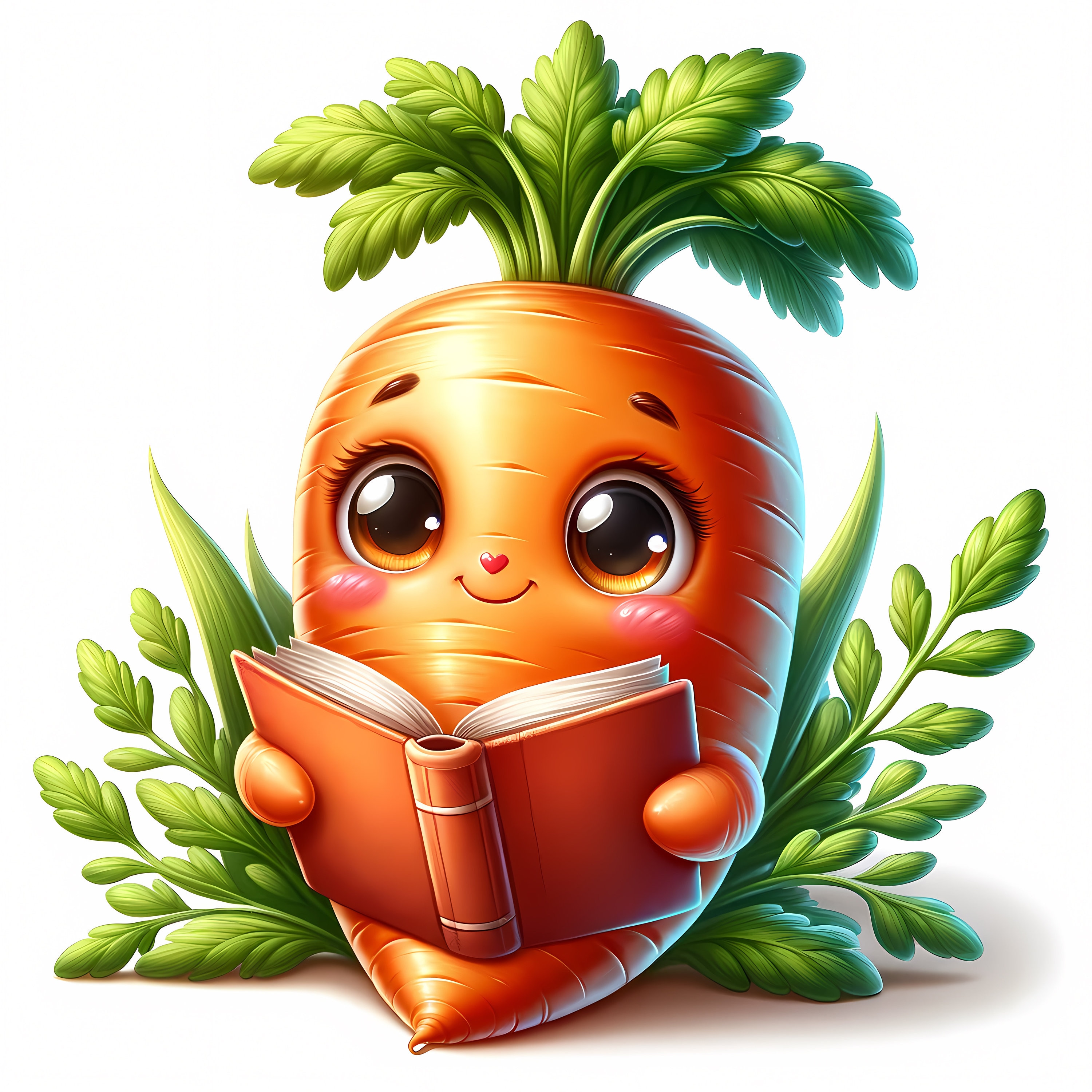 Cute Carrot Clipart Bundle | Kids Art Printables (JPG Digital Download ...