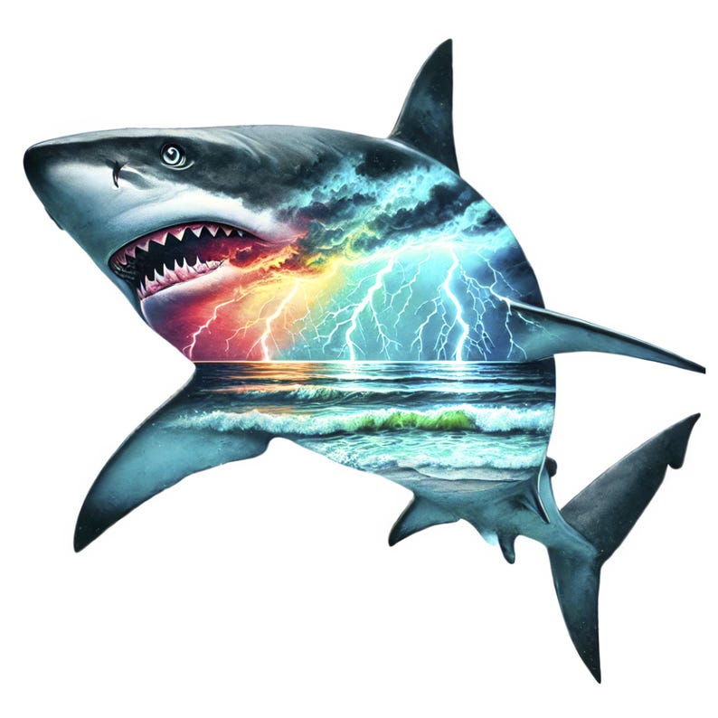 Majestic Shark Clipart Bundle | Ocean Marine Life Pngs (digital ...