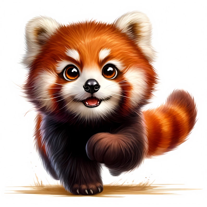 Cute Red Panda Clipart Bundle 10 High-quality Jpgs Adorable Red Panda ...