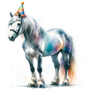 10 Horse Birthday Clipart: Party Ponies JPG Bundle ( (commercial Use ...