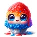 Cute Snow Cone Clipart 12 High-quality Jpgs Kawaii Snow Cone Clipart ...