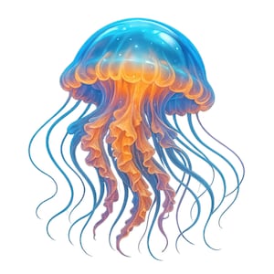 Realistic Jellyfish Clipart Bundle: Ocean Animal PNG Graphics ...