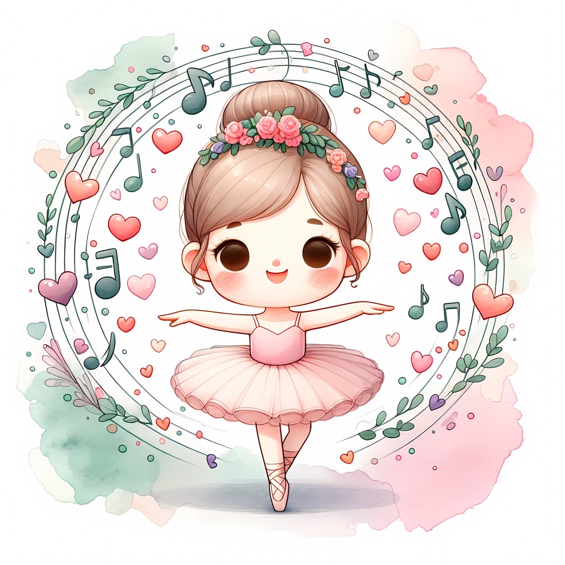Cute Ballerina Clipart 13 High-quality Jpgs Ballet Clipart Bundle ...