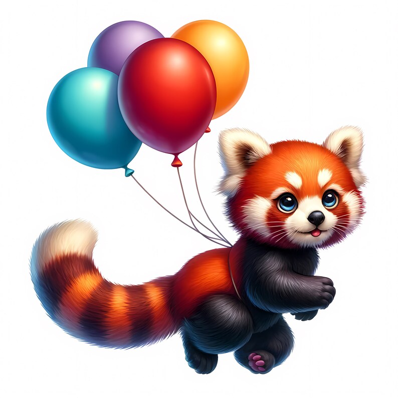 Cute Red Panda Clipart Bundle 10 High-quality Jpgs Adorable Red Panda ...