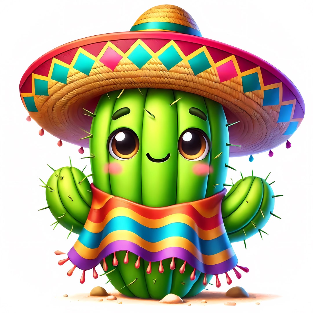 Cute Cactus Clipart | 12 High-quality Jpgs | Adorable Cactus Clipart ...