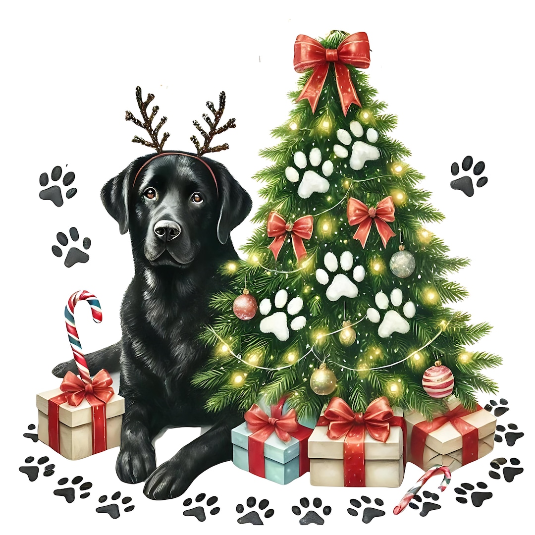 Christmas Dog Clipart 11 High-quality Jpgs Adorable Christmas Dog ...