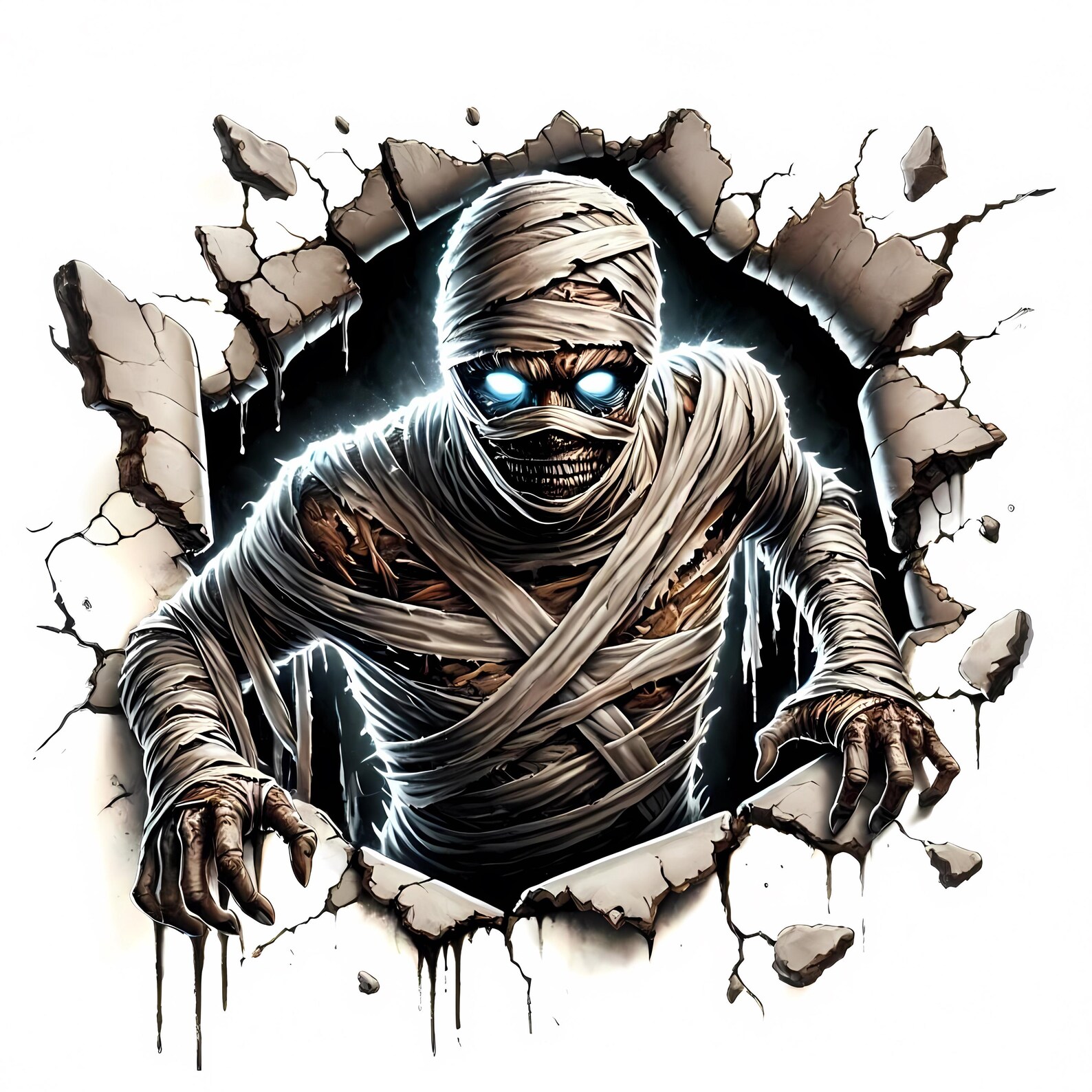 Spooky Mummy Clipart Bundle: Halloween Art, Wall Art (digital Download ...