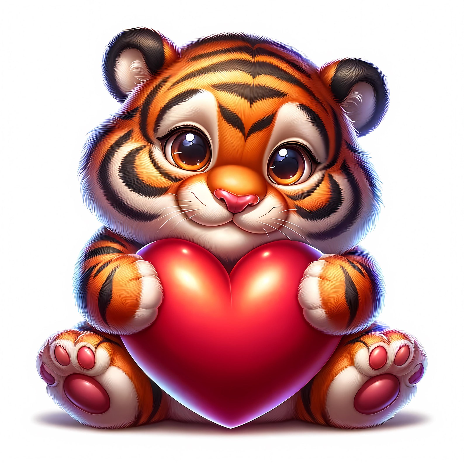 Cute Tiger Clipart Bundle – Nursery Decor, Forest Animal Art (digital ...