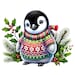 Christmas Penguin Clipart: Festive Holiday Art (10 JPG Digital Download ...