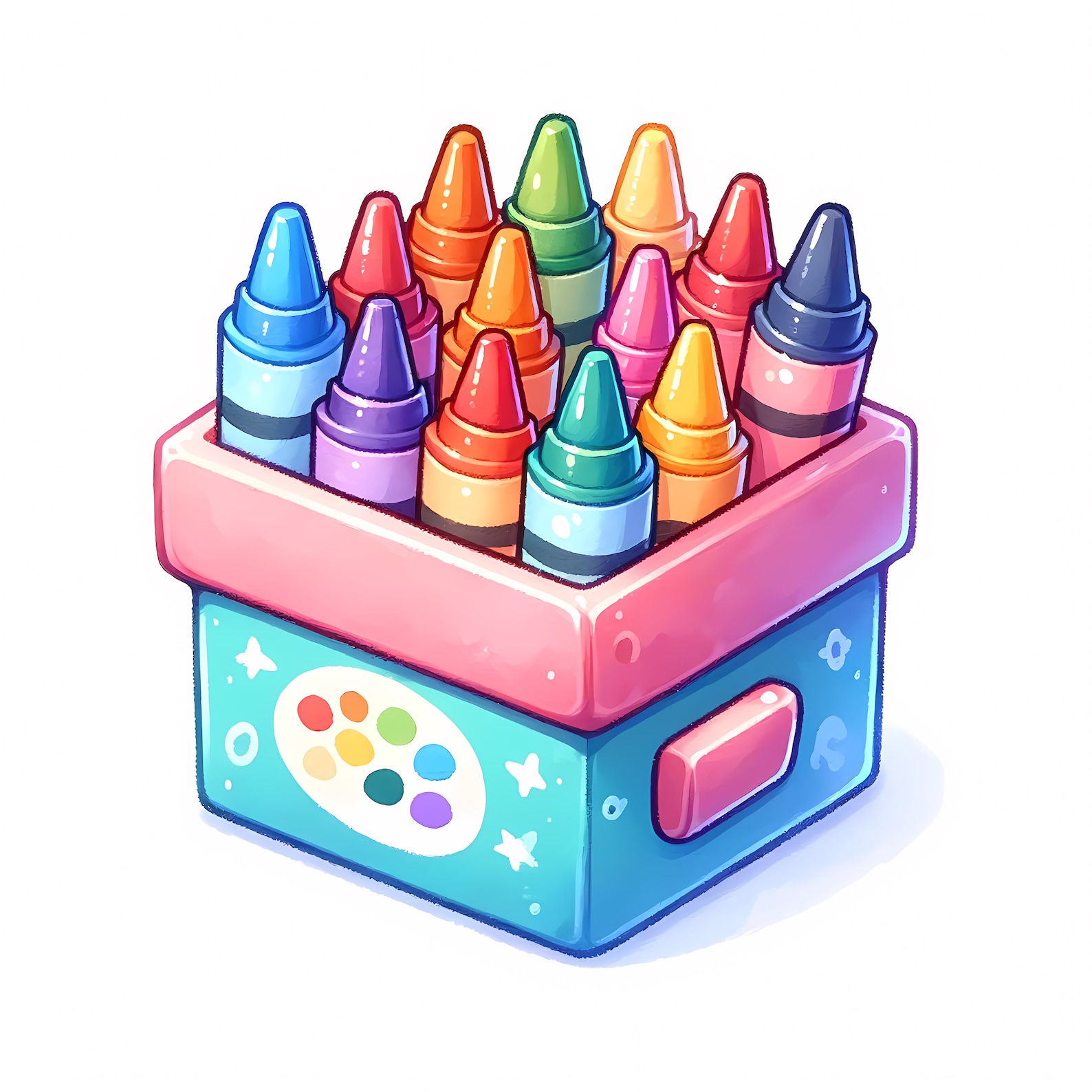 Crayon Box Clipart 10 High-quality Jpgs Cute Crayon Clipart Bundle Wall ...