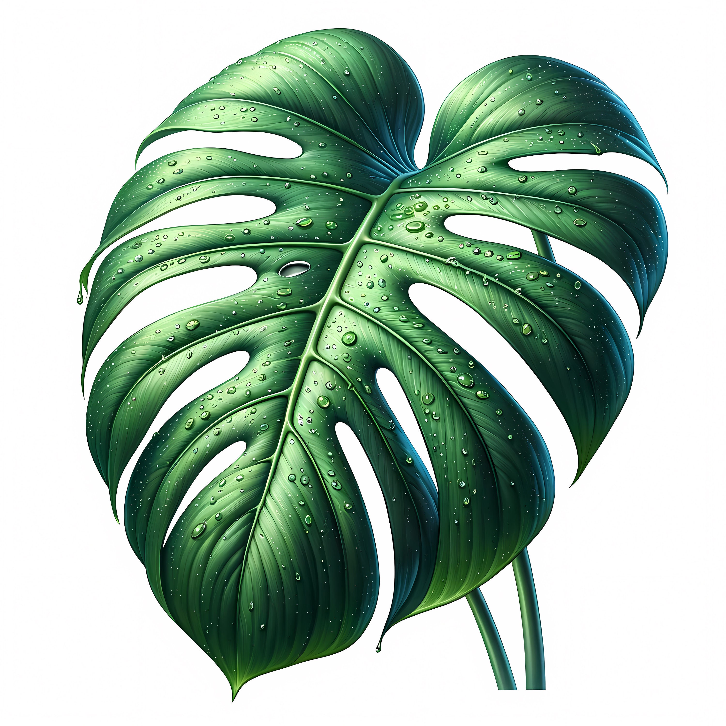 Monstera Leaf Clipart | Tropical Wall Art Bundle (digital Download) Set ...
