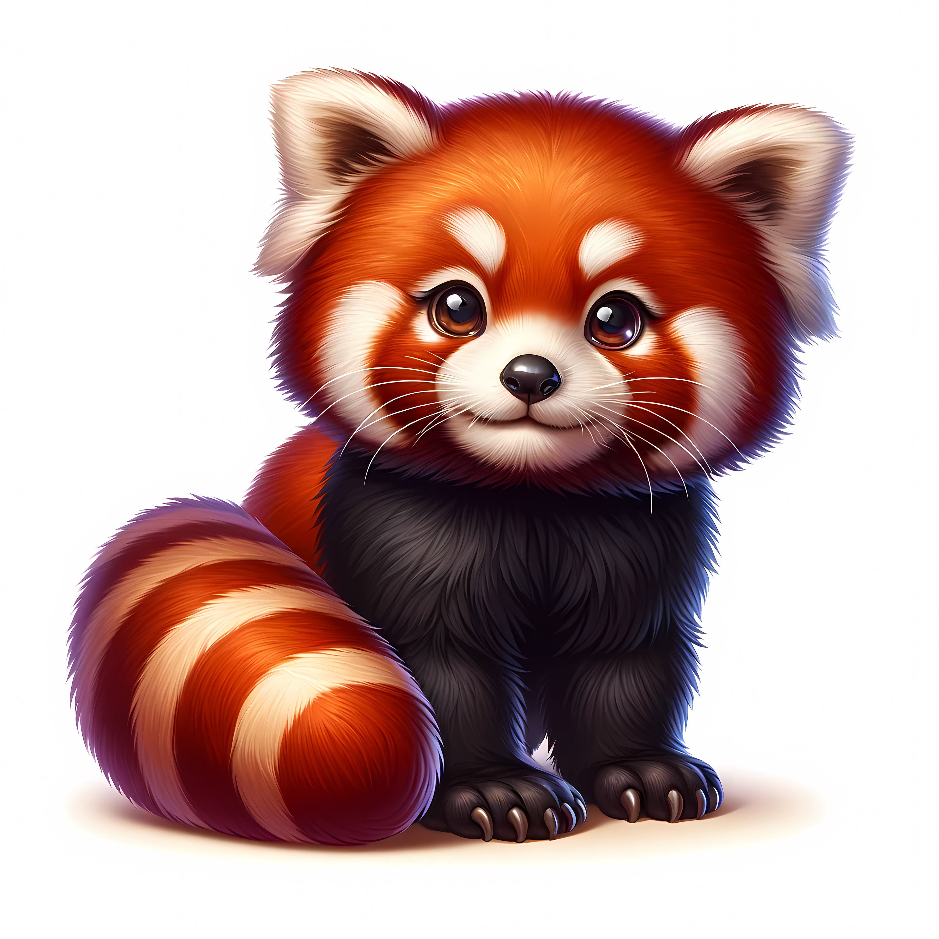 Cute Red Panda Clipart Bundle - 10 High-quality Jpgs - Adorable Red ...