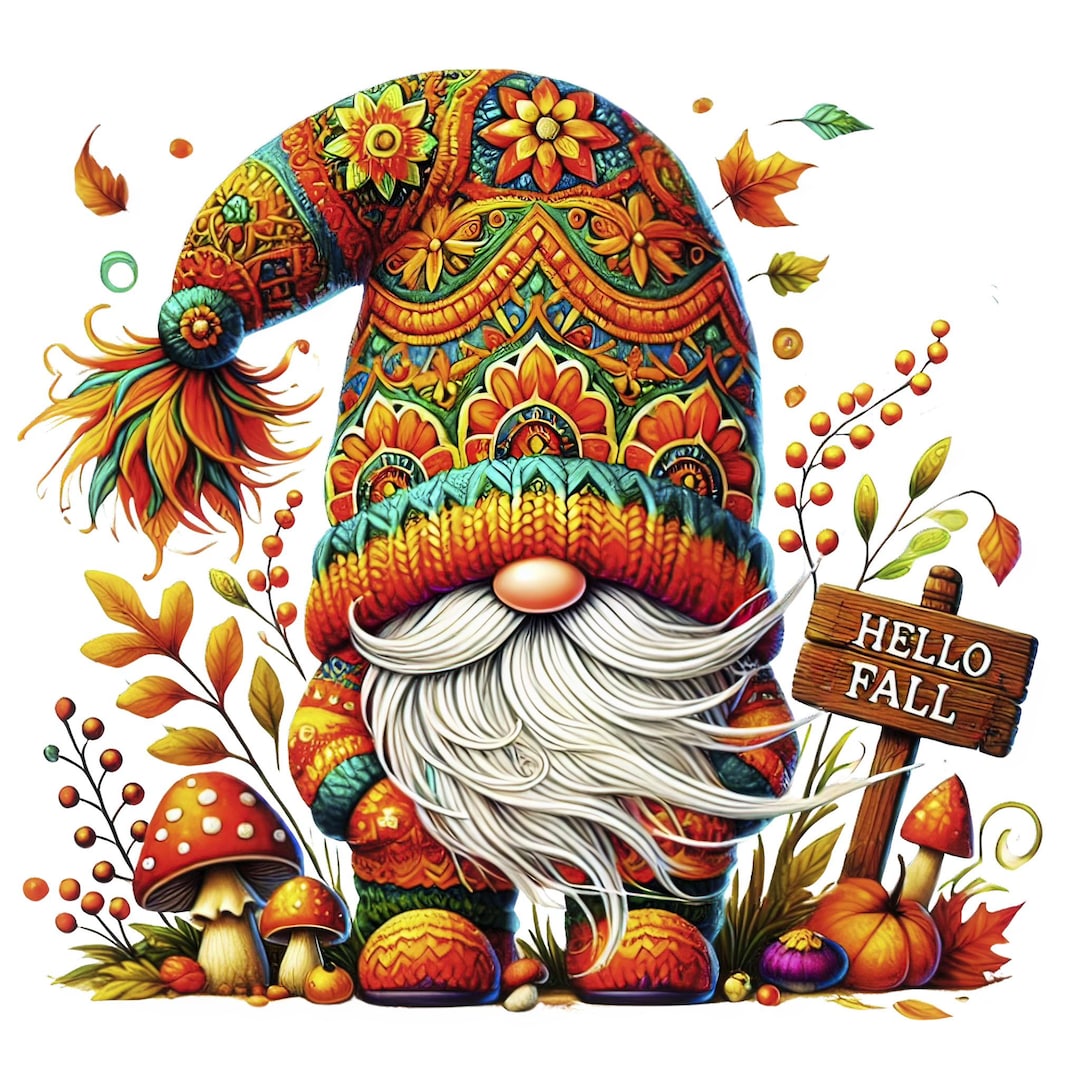 Fall Gnome Clipart | 11 High-quality Pngs | Cute Fall Gnome Bundle ...