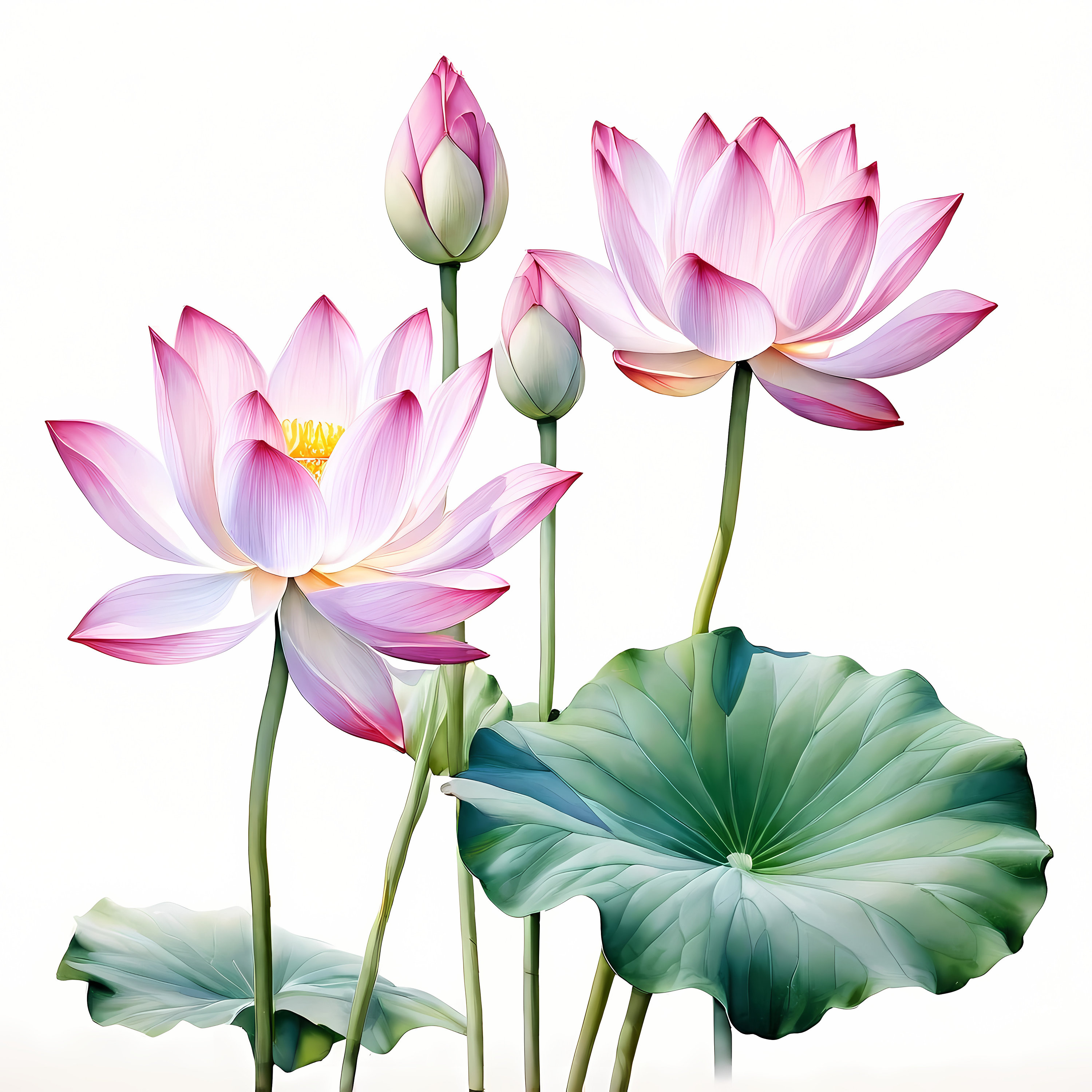 Lotus Flower Clipart | 10 High-quality Jpgs | Clipart Bundle | Wall Art ...