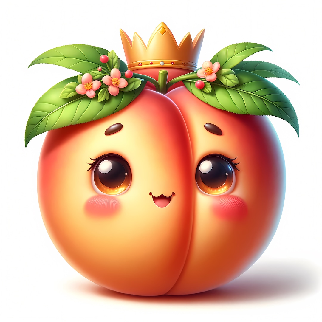 Cute Peach Clipart 12 High-quality Jpgs Kawaii Cute Peach Clipart ...