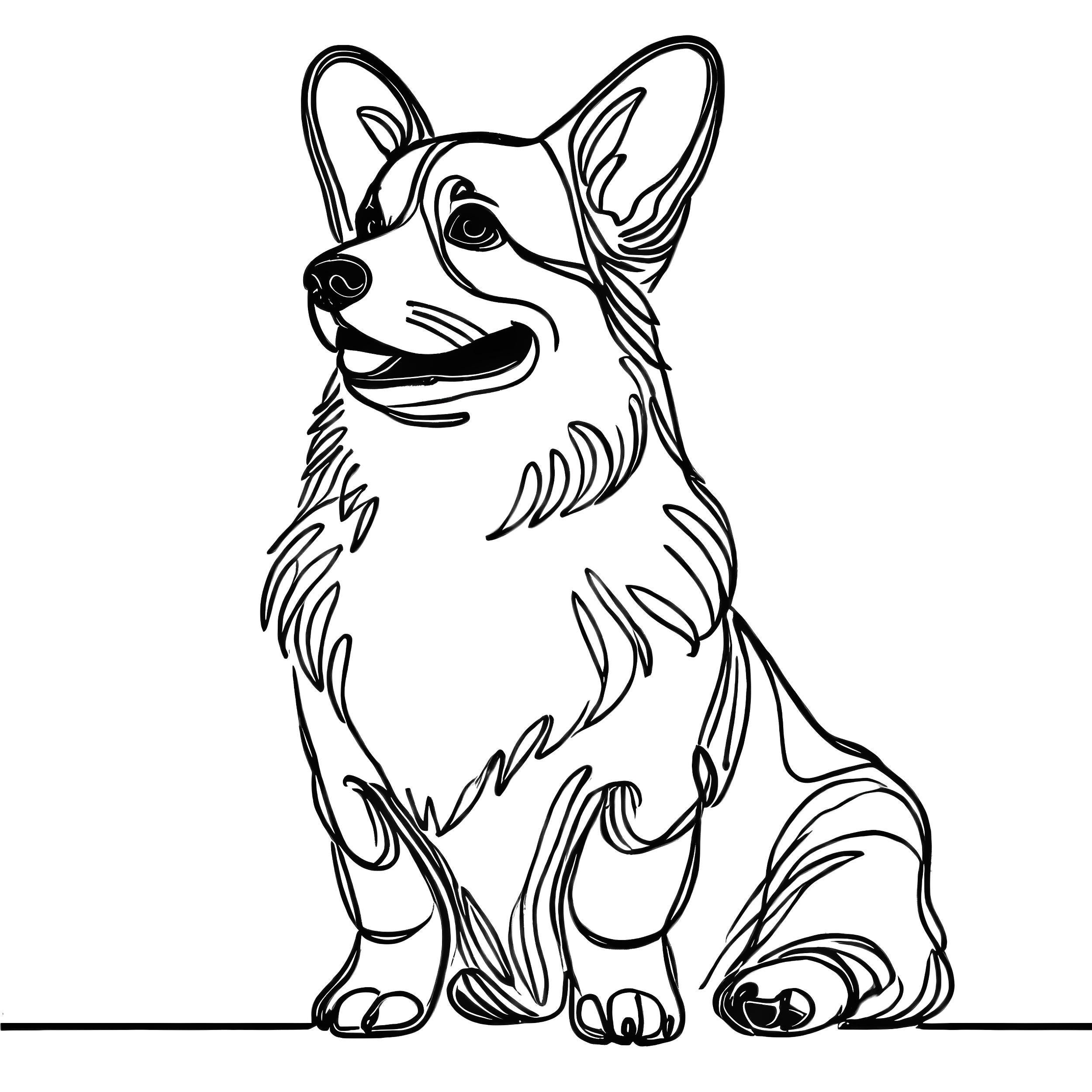 10 Corgi Line Art Clipart Bundle: Minimalist Dog Vector (SVG & PNG) - Etsy