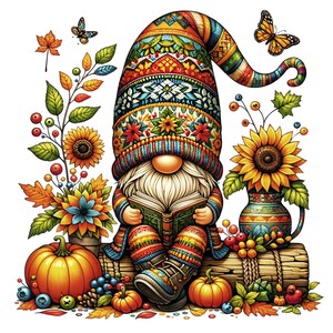 Fall Gnome Clipart | 11 High-quality Pngs | Cute Fall Gnome Bundle ...