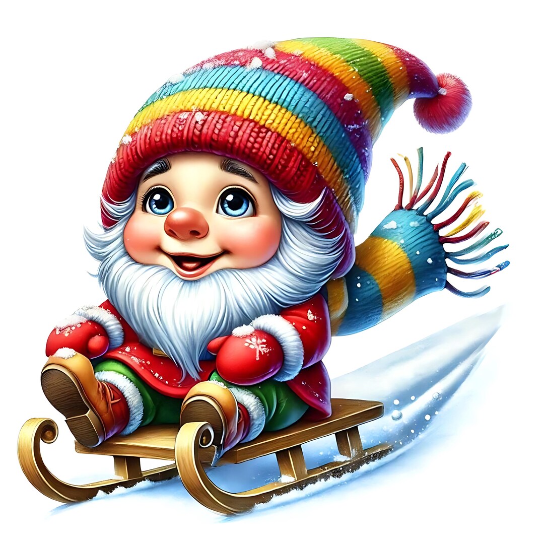 Christmas Gnome Clipart: Festive Gnomes Holiday Bundle (10 JPG Digital ...