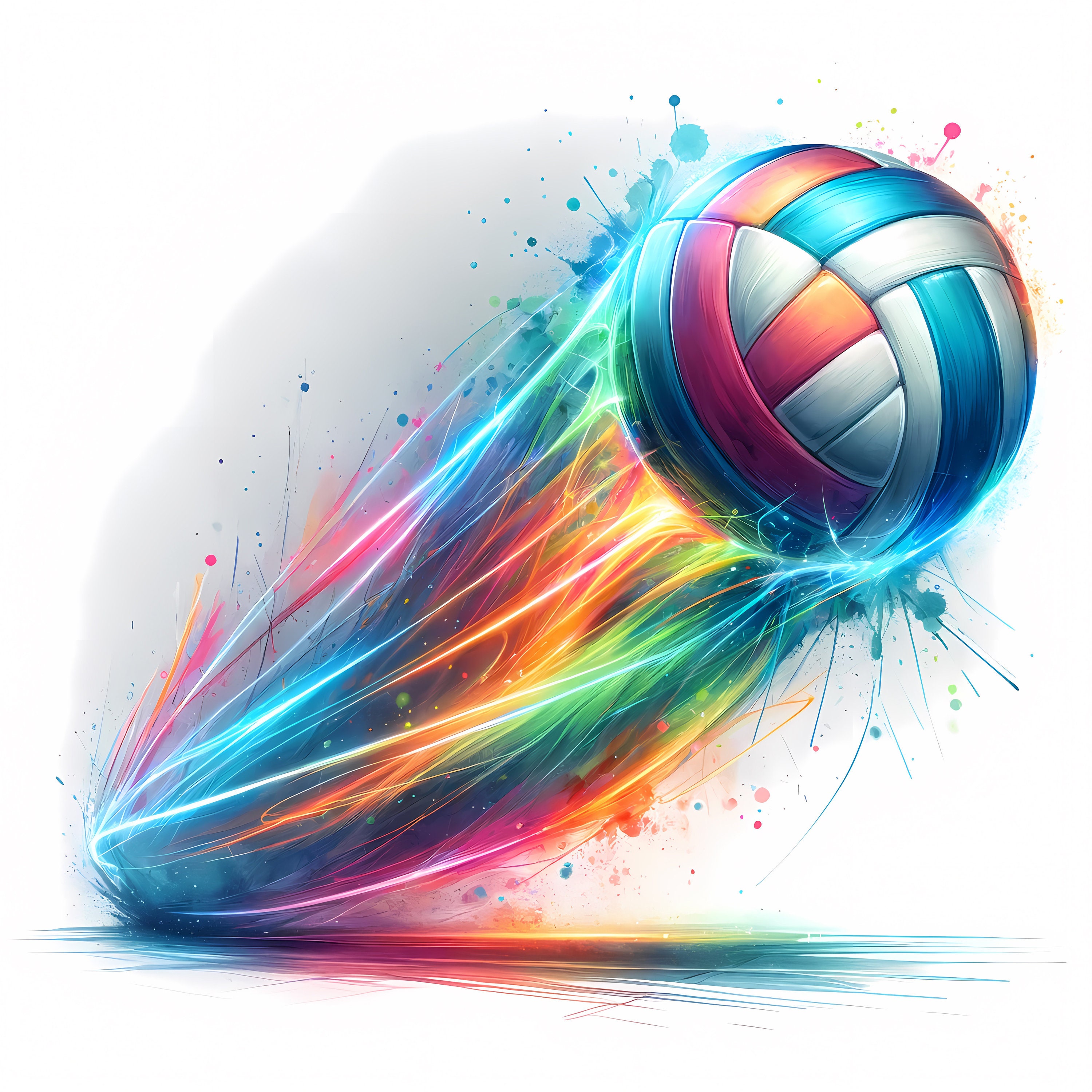 Volleyball Clipart Bundle – High-quality Jpgs for Wall Art (digital ...