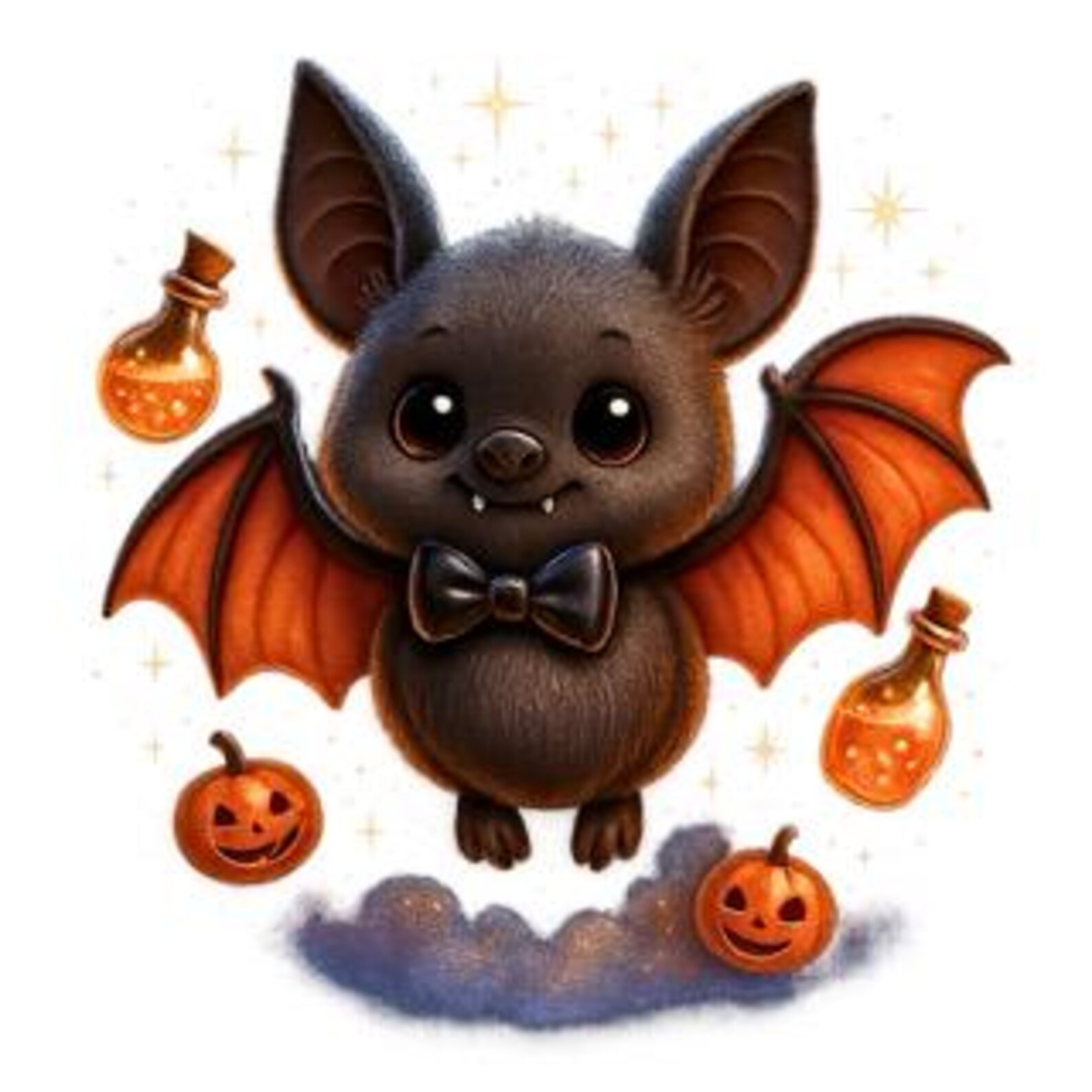 Cute Halloween Bat Clipart | Spooky PNG Illustration (set of 11) - Etsy