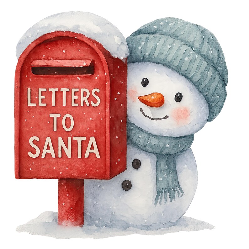 Peeking Snowman Clipart, Christmas PNG, Holiday Decor (digital Product ...