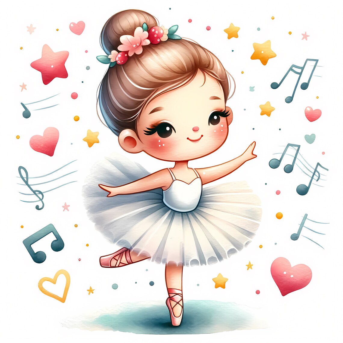 Cute Ballerina Clipart – High-quality JPG Bundle (digital Download) - Etsy