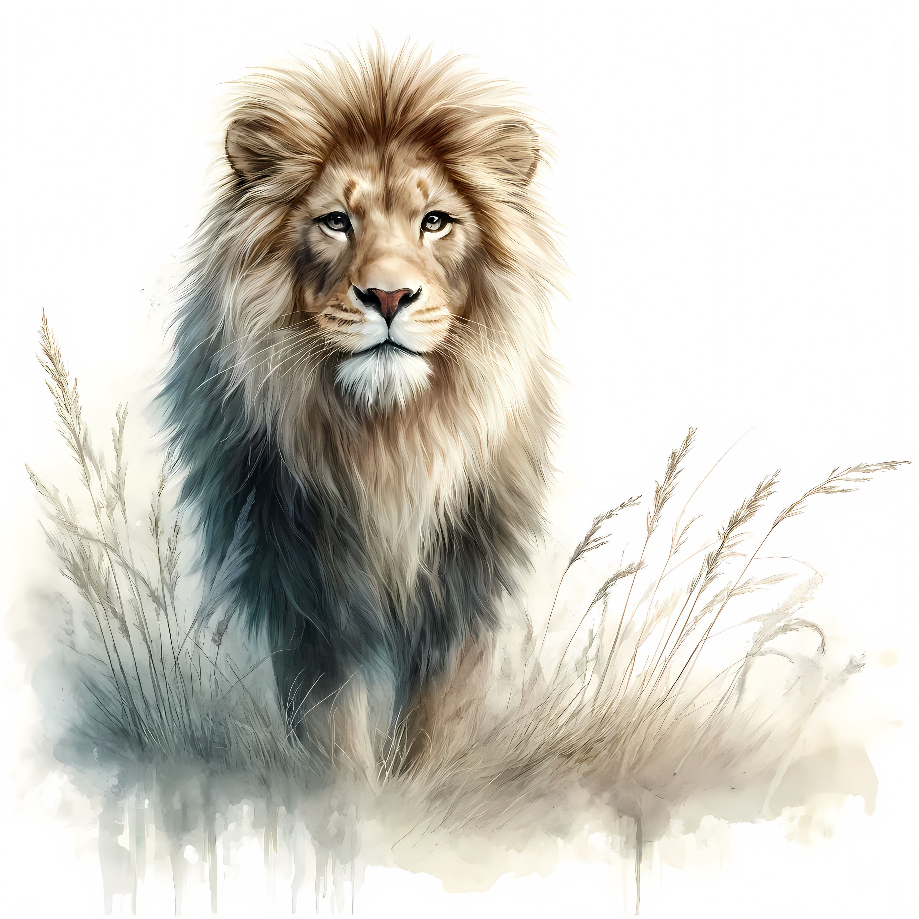 Majestic Lion Clipart Bundle | Wildlife (digital Download) Set of 12 ...