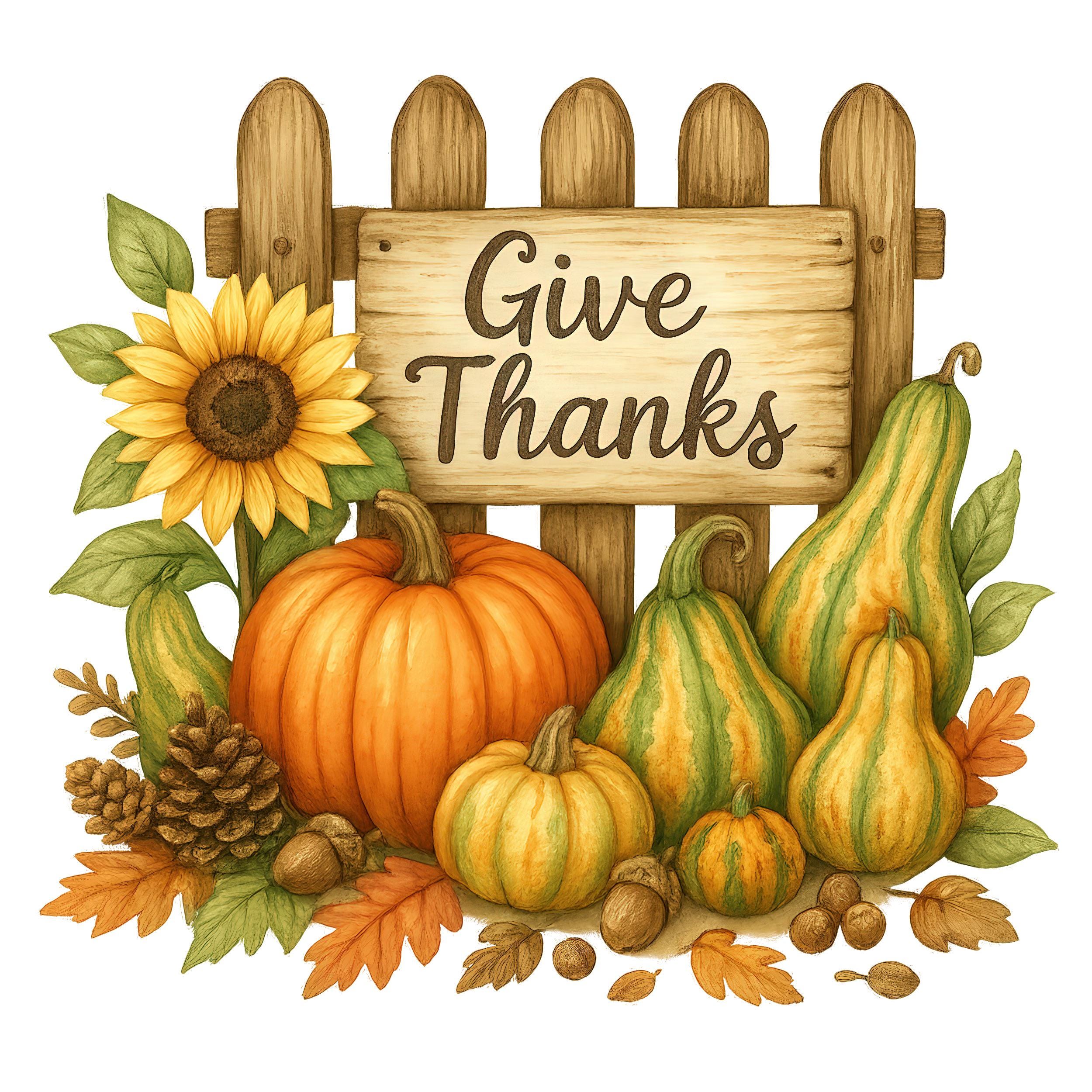 Fall Harvest Clipart: Thanksgiving PNG Images (digital Download - Etsy