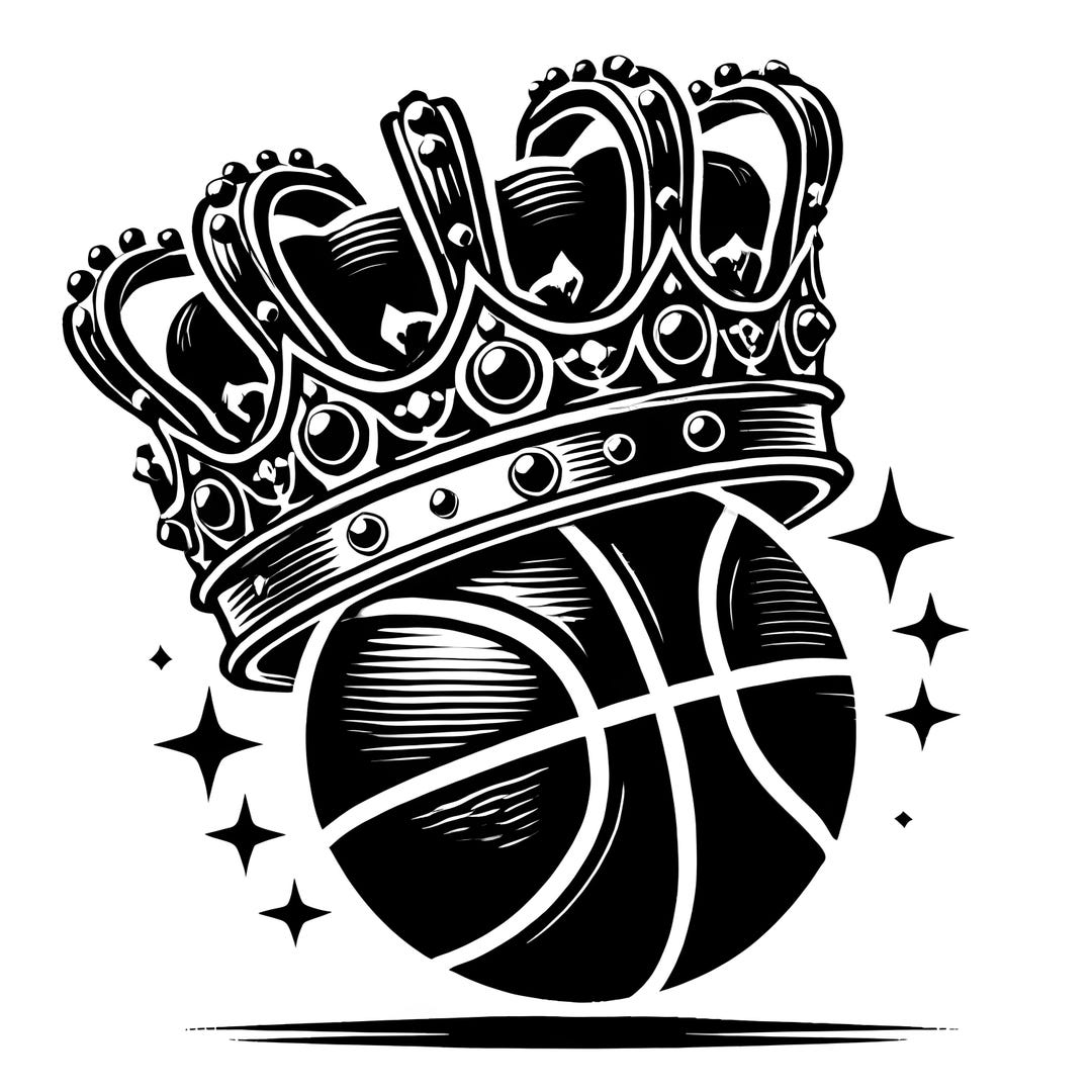 Basketball SVG & PNG, Basketball Crown Clipart, Basketball Vector ...