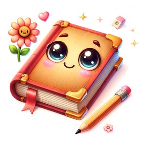 Cute Book Clipart | 11 High-quality Jpgs | Adorable Book Clipart Bundle ...