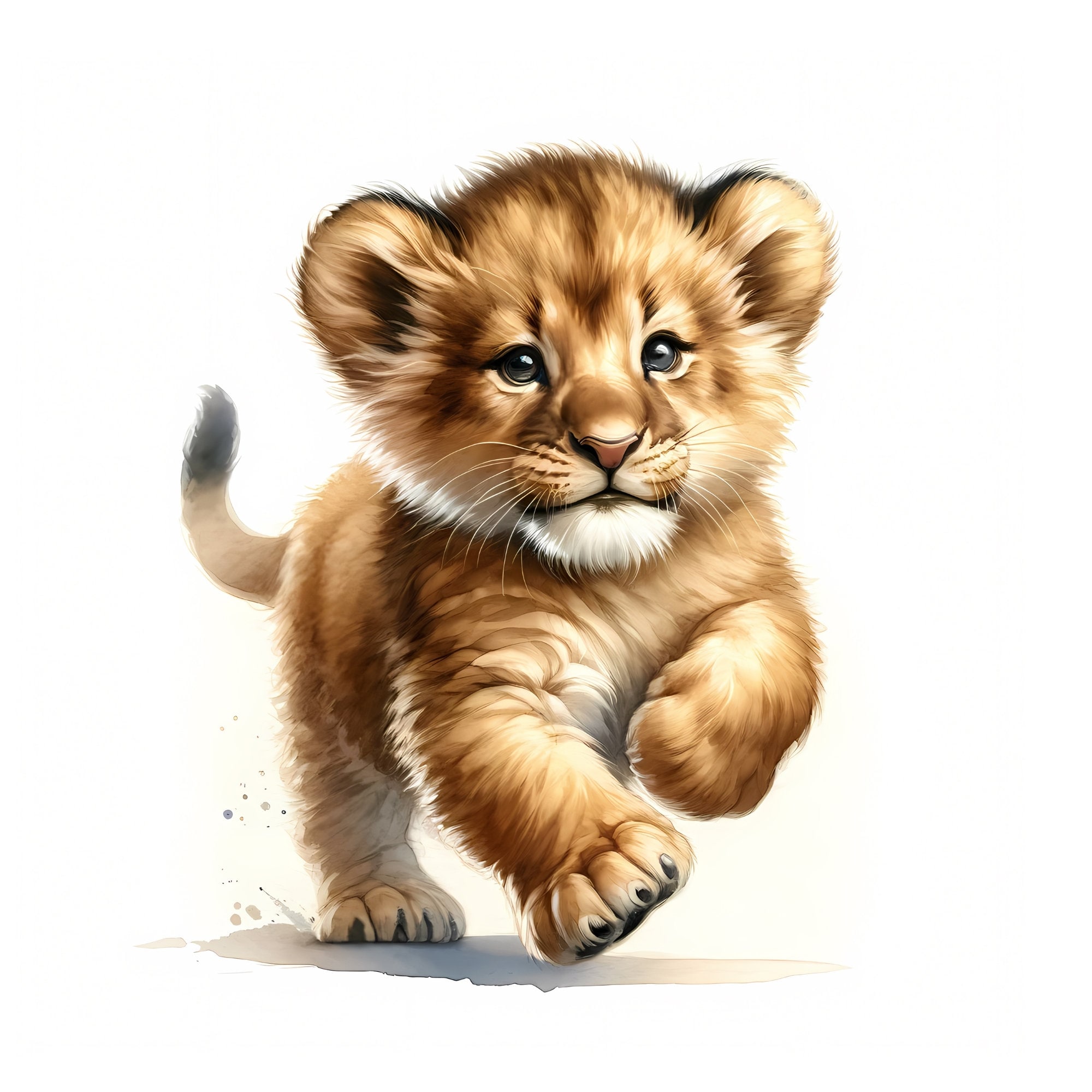 Lion Cub Clipart 10 High-quality Jpgs Cute Lion Cub Clipart Bundle ...